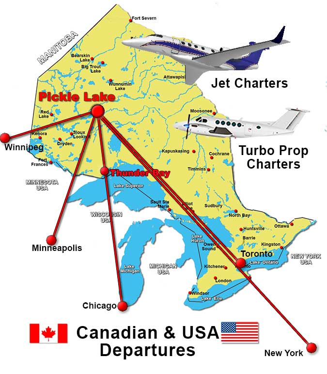 Pickle Lake Ontario Fly-In Fishing Lodges Outpost Camps