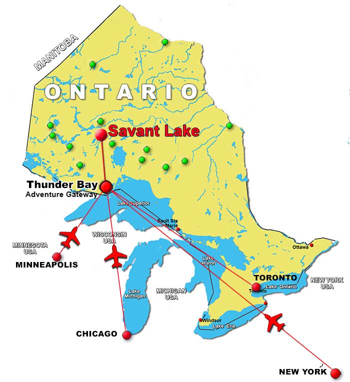 Savant Lake Ontario Charter Flights To Fly-In Fishing Adventures
