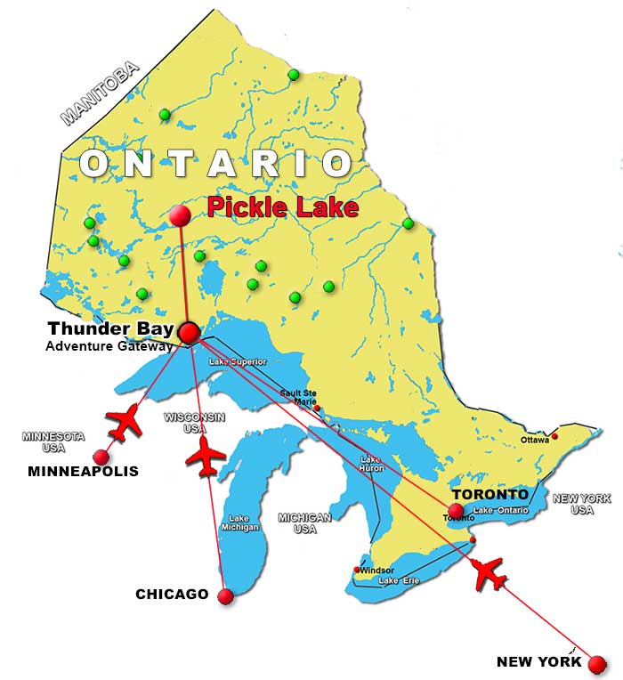 Pickle Lake Ontario Fly-In Fishing Lodges Outpost Camps